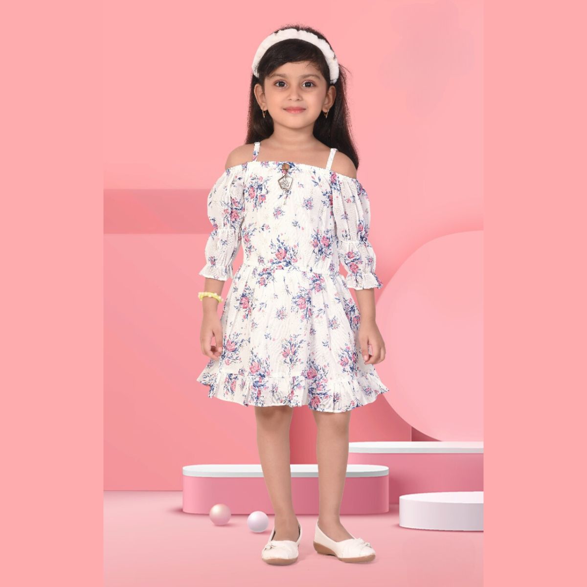 Buy White Off-Shoulder Girls Midi – Mumkins