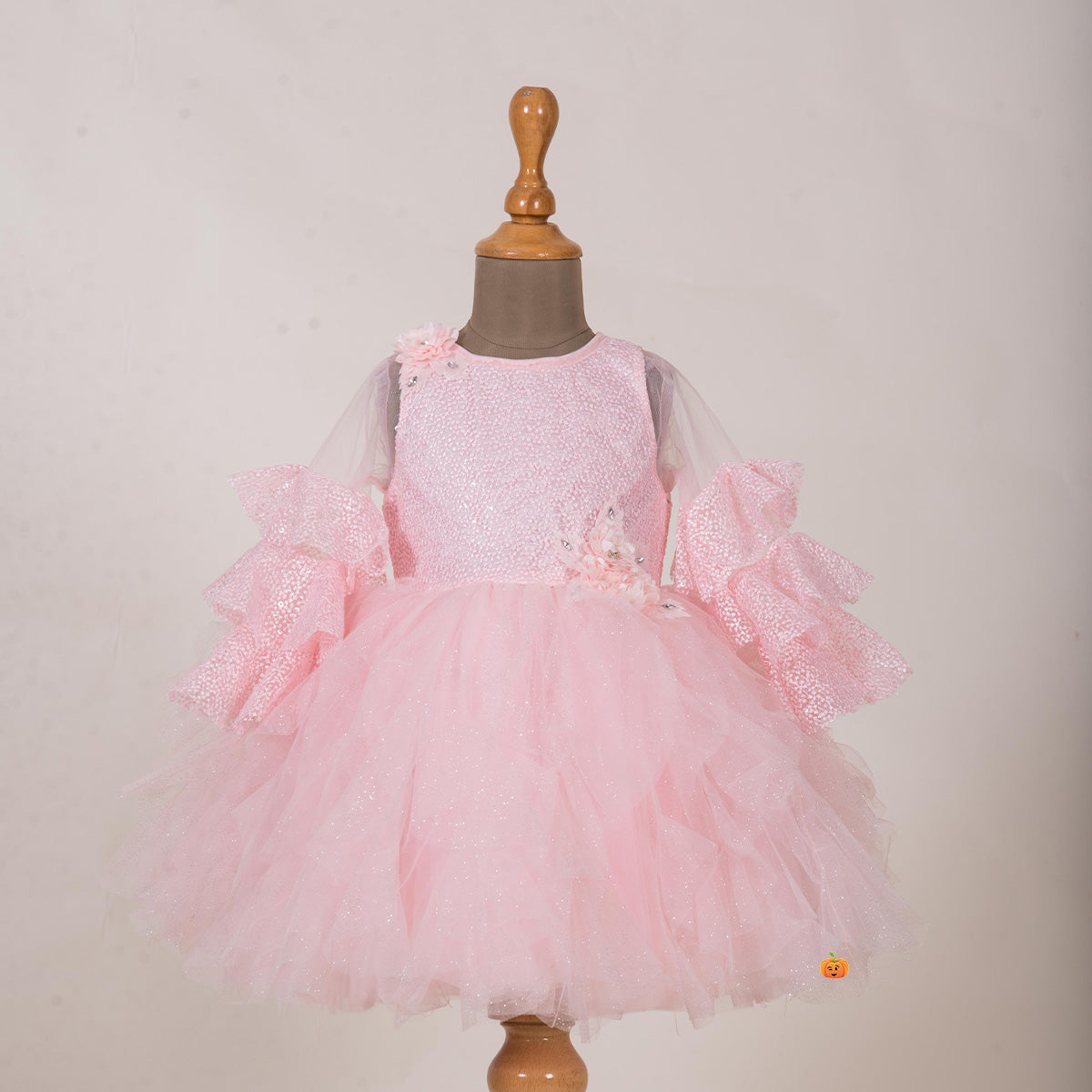 Buy Frill Sleeves Peach Kids Frock – Mumkins