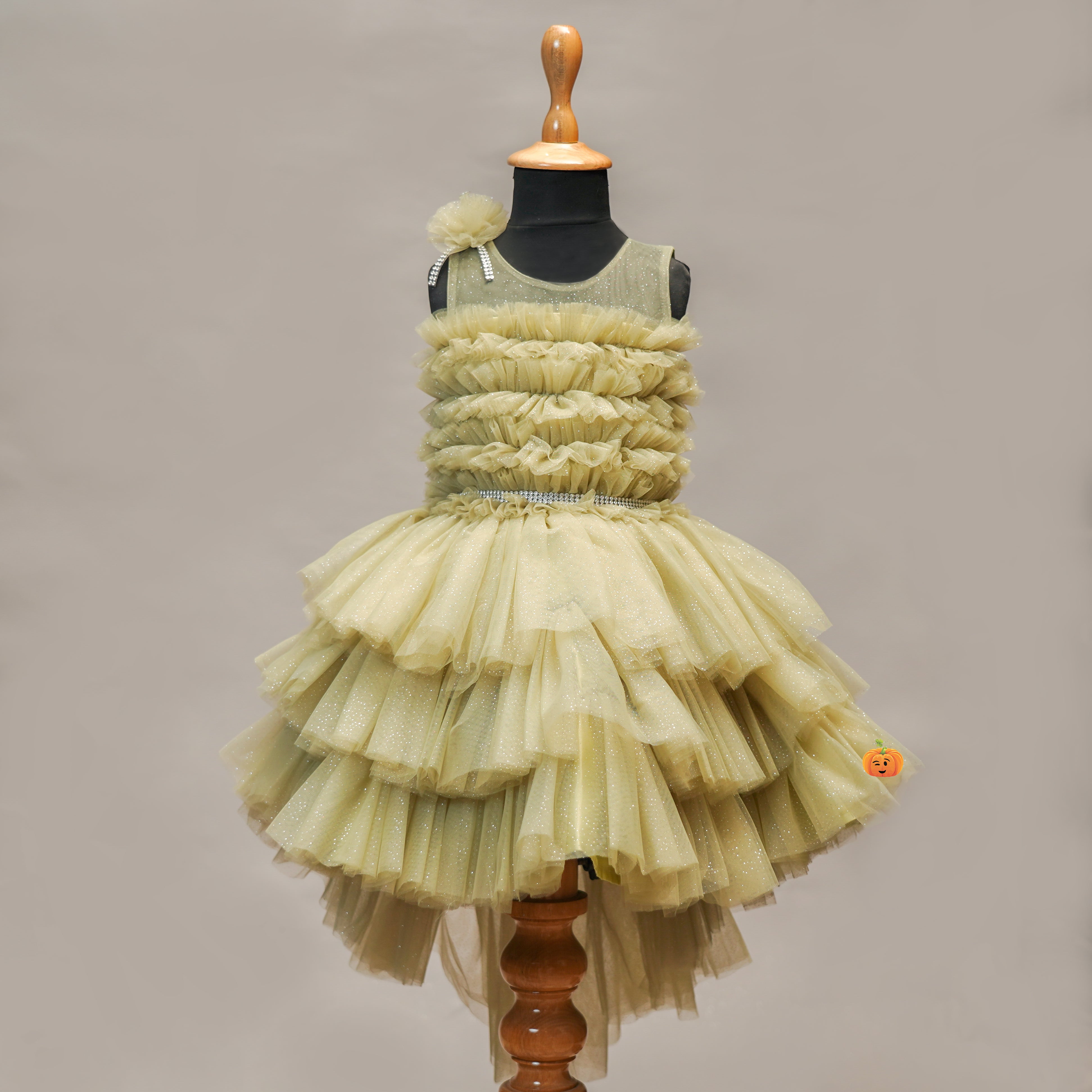 Buy Pista & Purple Layered Frill Girls Frock – Mumkins