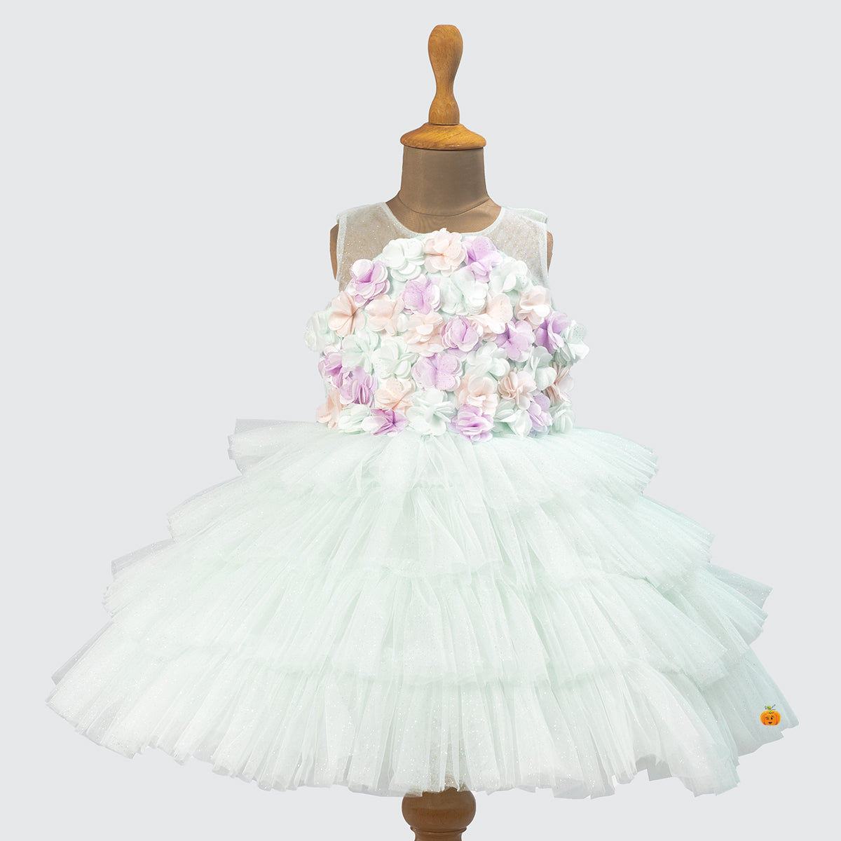 Buy Floral & Layered Net Frock for Girls – Mumkins