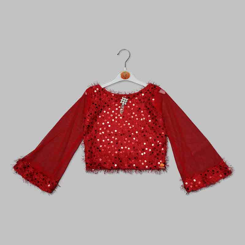 Red Sequin Tops For Girls